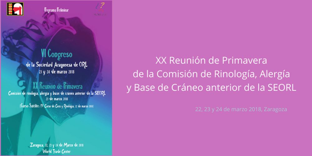 XX Reunión de Primavera de la SEORL | SBORL | Sociedad Balear de ...